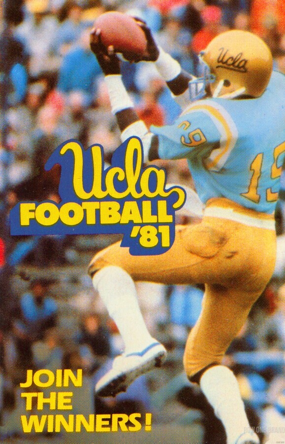 1981 UCLA Bruins Retro Football Poster by Row One Brand Wall Art