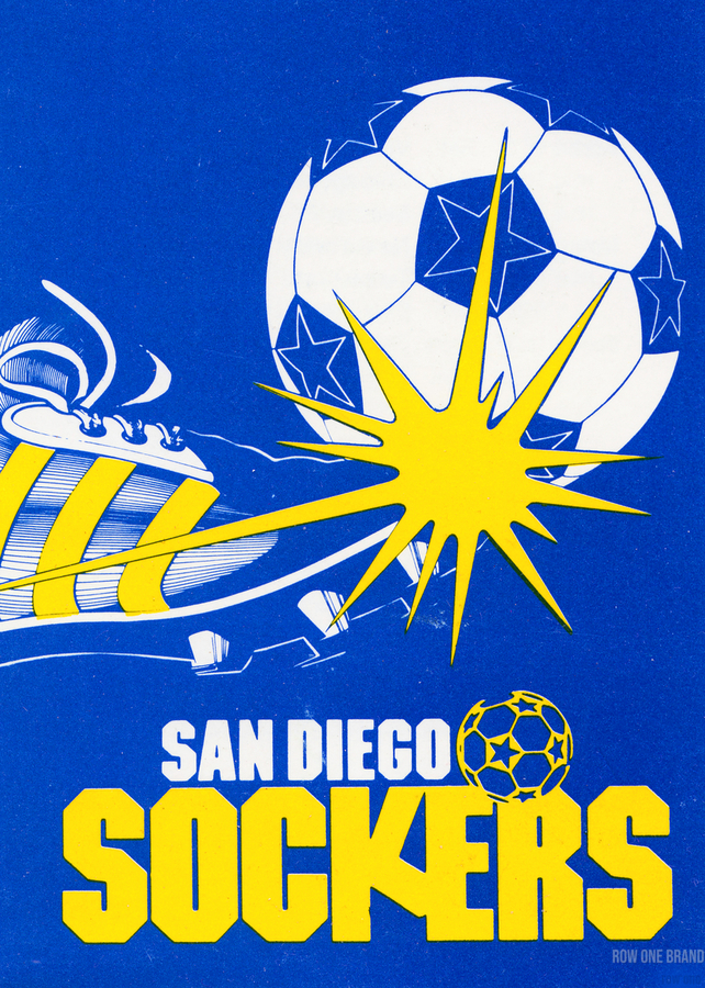 1982 San Diego Sockers Retro Soccer Poster by Row One Brand Wall Art