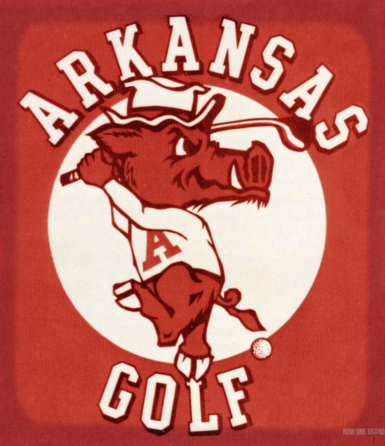 1982 Arkansas Razorback Golf Art by Row One Brand Wall Art