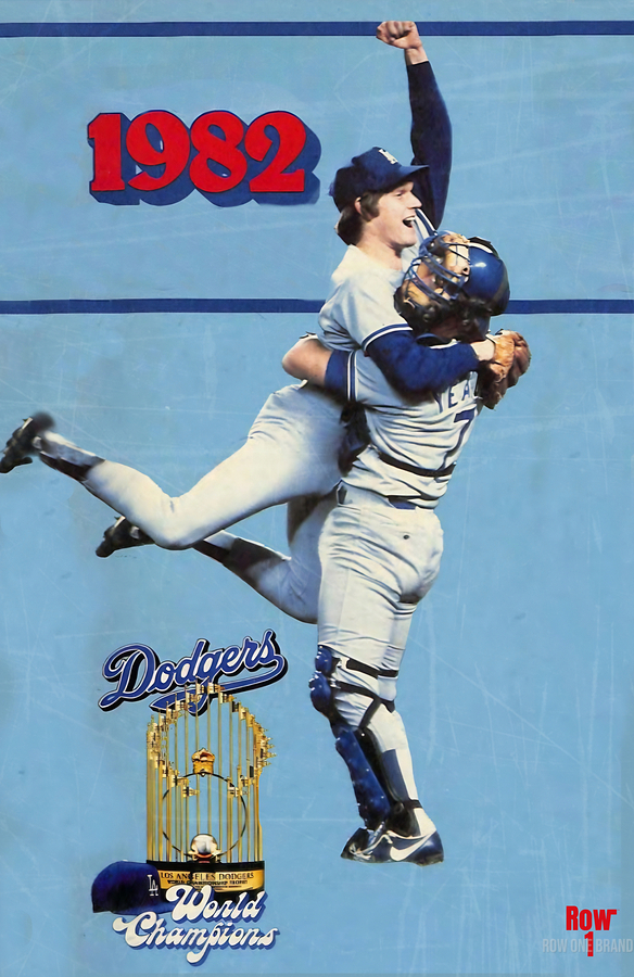1982 la dodgers art by Row One Brand Wall Art