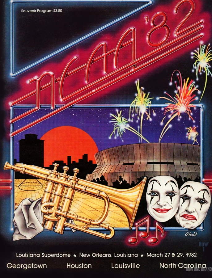 1982 NCAA Basketball Finals Program Cover Art by Row One Brand Wall Art