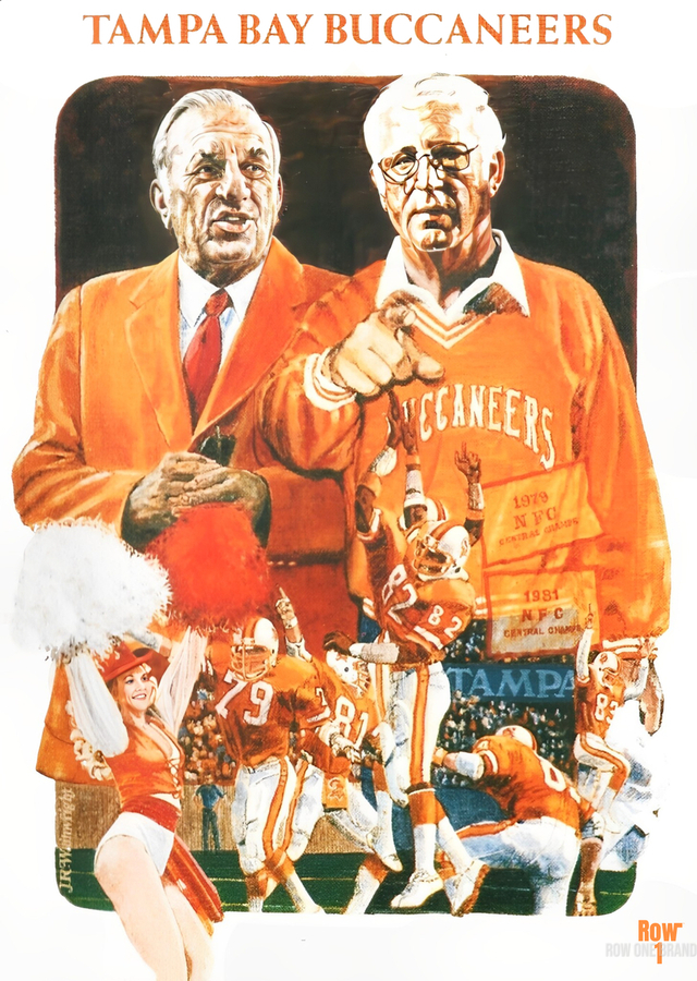 1982 Tampa Bay Buccaneers Football Poster by Row One Brand Wall Art