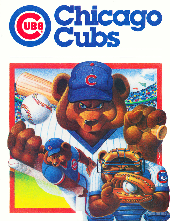 1983 Chicago Cubs Poster by Row One Brand Wall Art