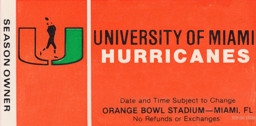 1983 Miami Hurricanes National Champion Season by Row One Brand Wall Art