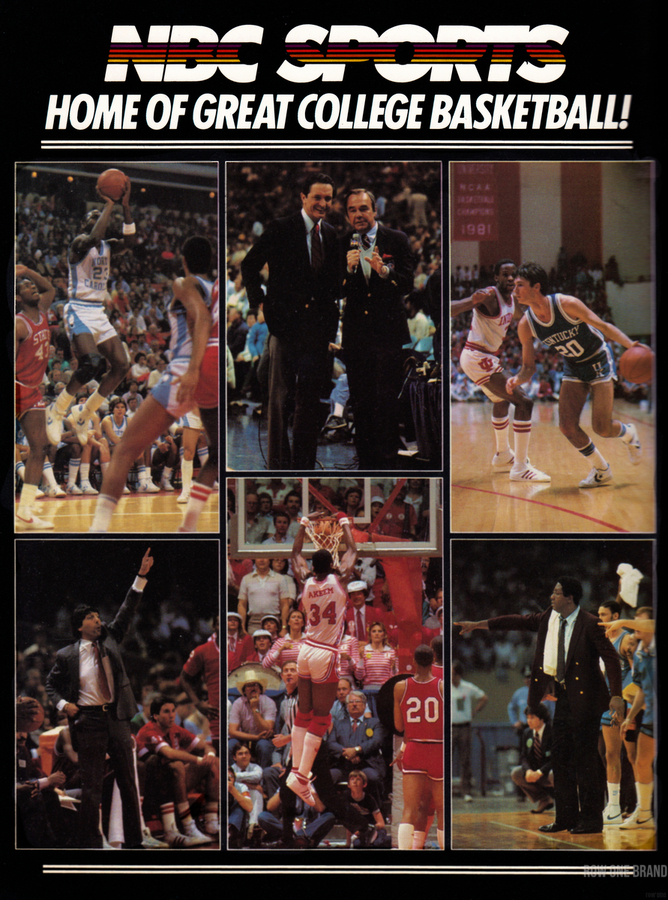 1984 NBC College Basketball Poster by Row One Brand Wall Art
