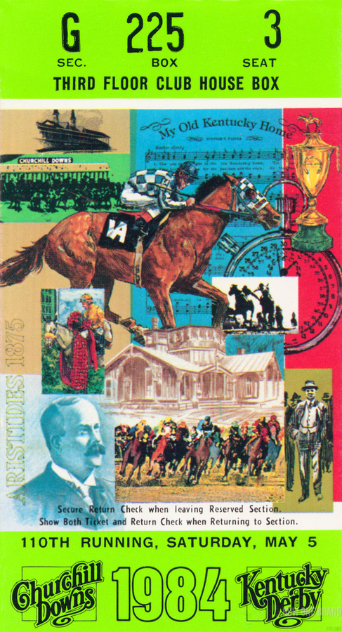 1984 Kentucky Derby Ticket Stub Poster par Row One Brand