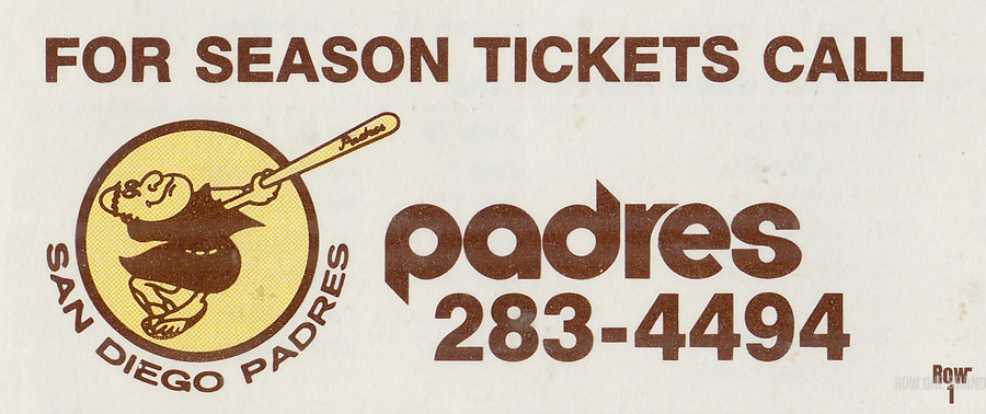 1984 San Diego Padres Season Ticket Ad by Row One Brand Wall Art
