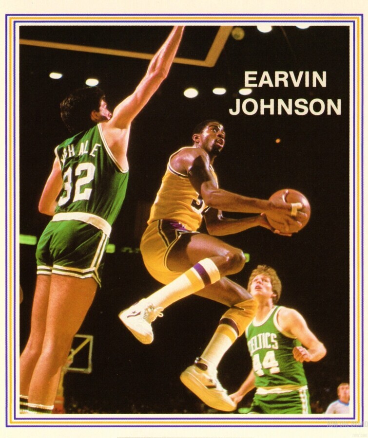 1985 Magic Johnson Poster by Row One Brand Wall Art