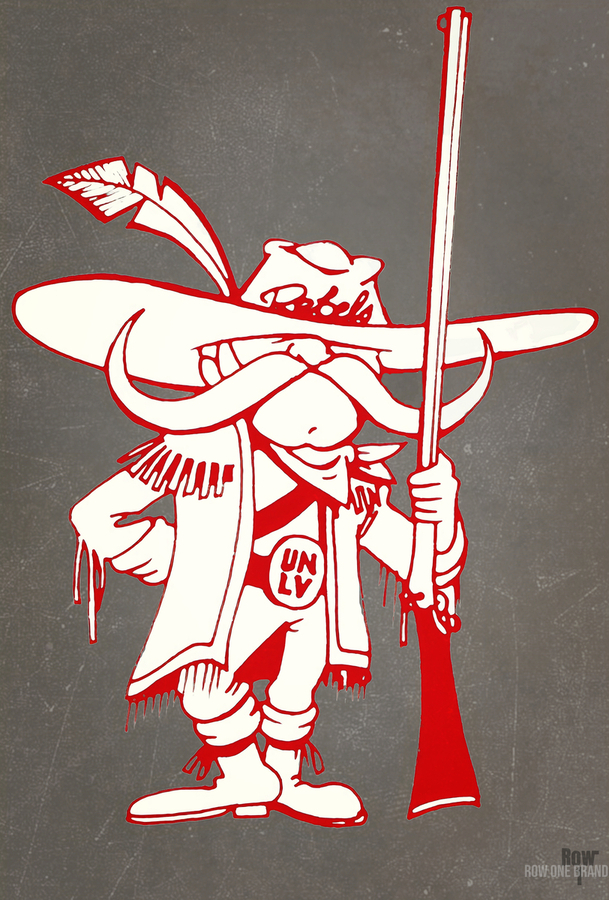 1985 UNLV Rebels Mascot Art by Row One Brand Wall Art