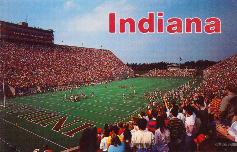 1986 Indiana Football Memorial Stadium by Row One Brand Wall Art