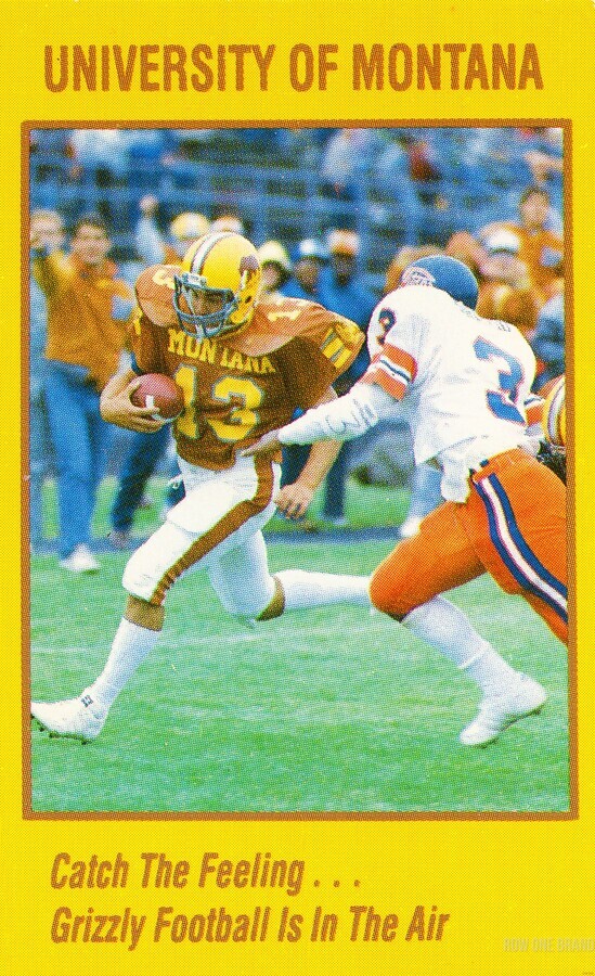 1986 montana football mike rice by Row One Brand Wall Art