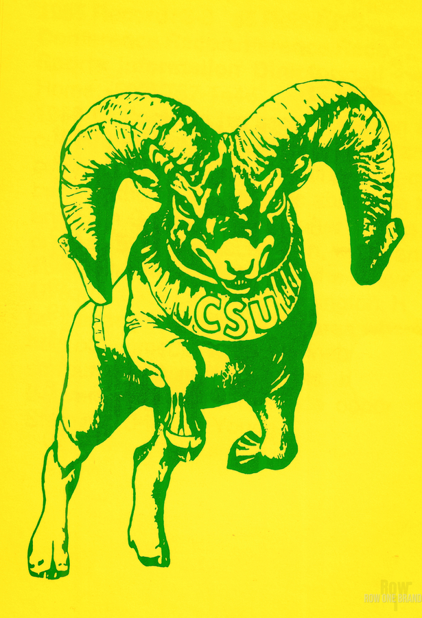 1986 Colorado State Ram Logo Art by Row One Brand Wall Art