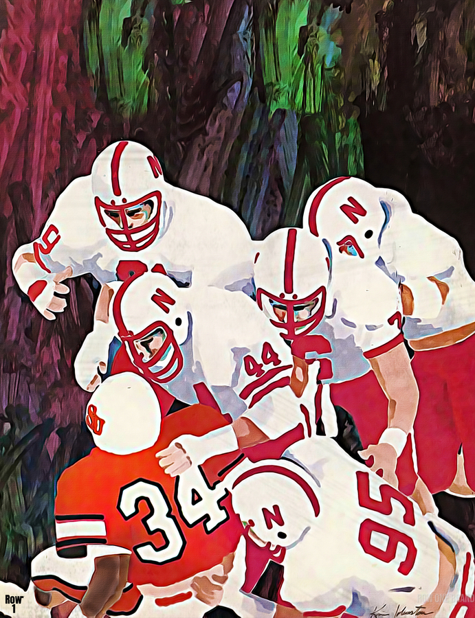 1986 nebraska football art by Row One Brand Wall Art