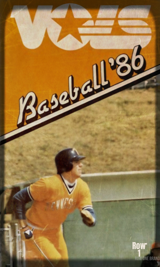 1986 Tennessee Vols Baseball Art by Row One Brand Wall Art
