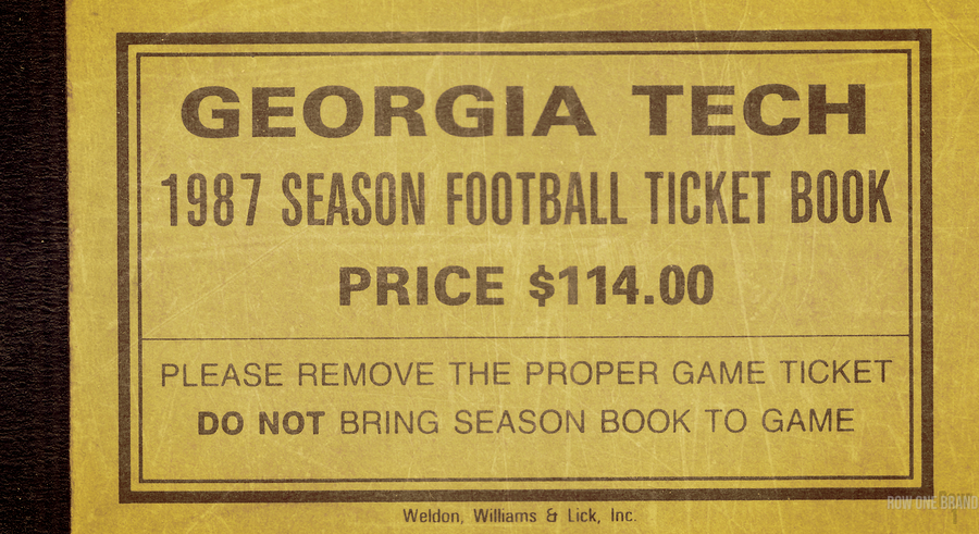 Fathers Day Gifts 2024 | 1987 Georgia Tech Football Season Ticket ...