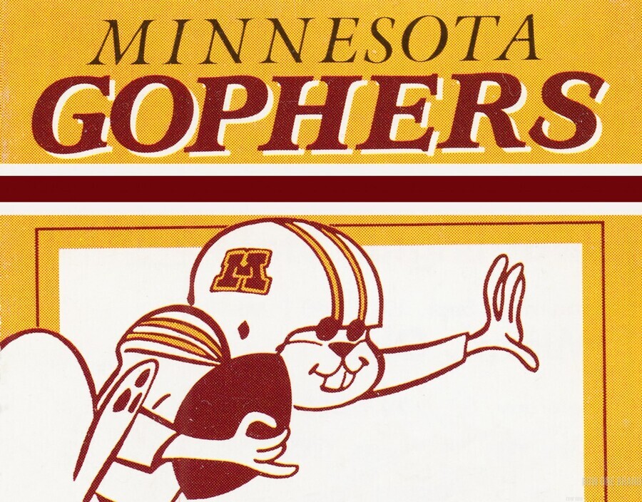 1988 Minnesota Gophers Football Art by Row One Brand Wall Art