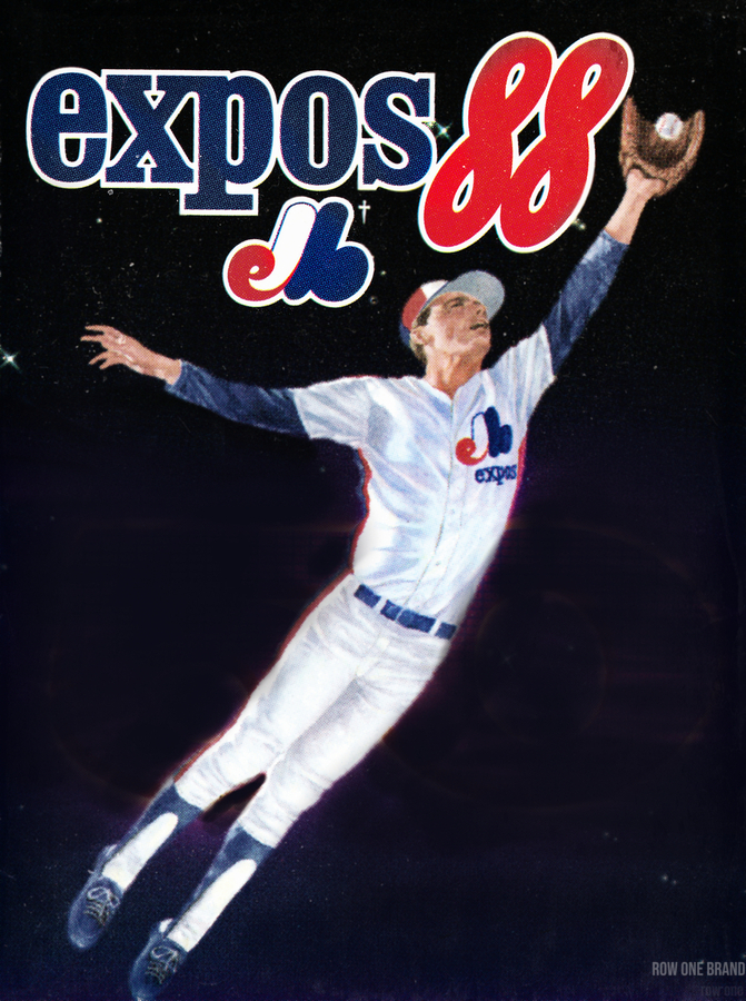 1988 Montreal Expos Poster by Row One Brand Wall Art