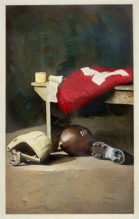 1920s Nebraska Football Locker Room Art by Row One Brand Wall Art
