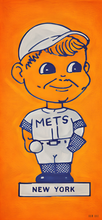1960s New York Mets Cartoon Art by Row One Brand Wall Art
