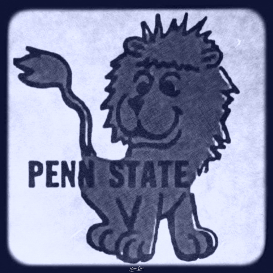 1958 Penn State Nittany Lion Cartoon Art by Row One Brand Wall Art