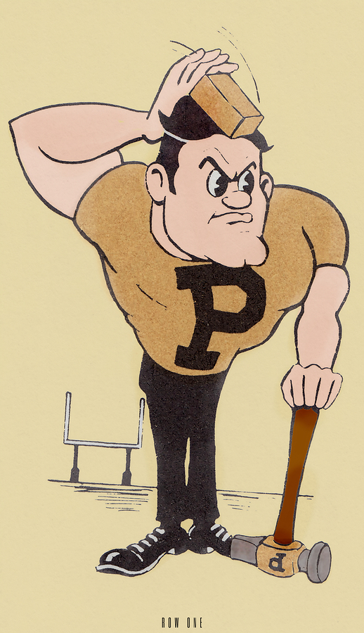 1982 Purdue Pete Cartoon Art by Row One Brand Wall Art