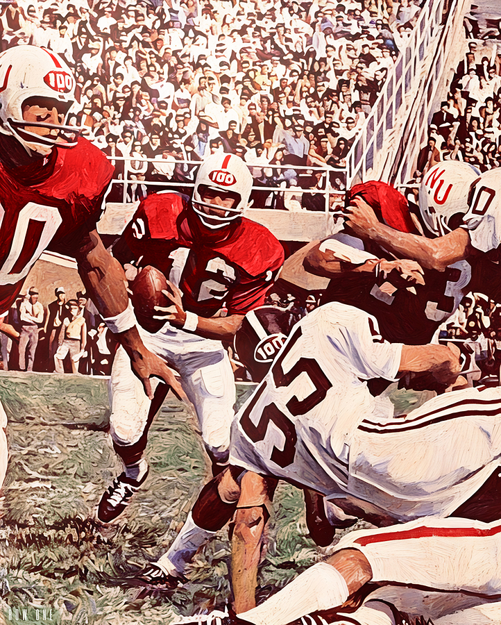 1969 Nebraska Cornhuskers Football Art by Row One Brand Wall Art