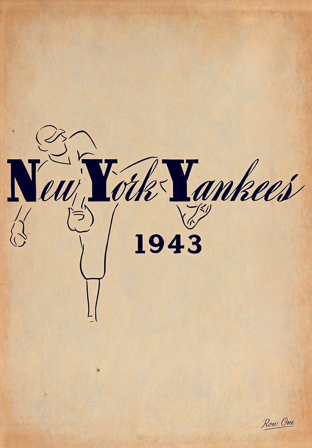 1943 New York Yankees Art by Row One Brand Wall Art