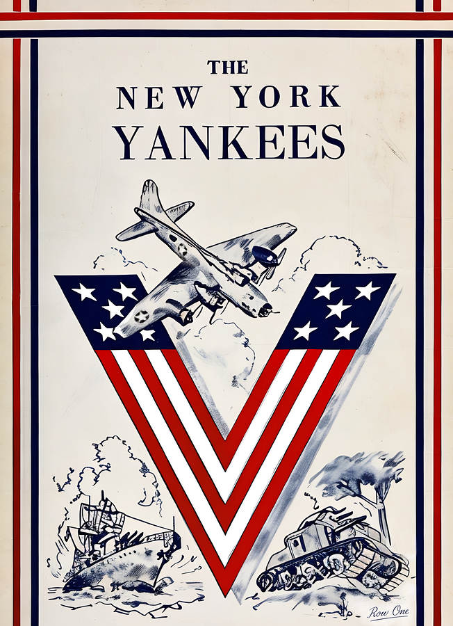 1943 New York Yankees World War II Art by Row One Brand Wall Art