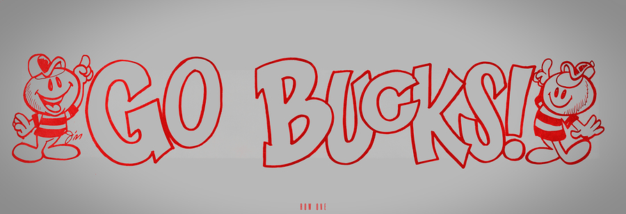 1980s Go Bucks Art by Row One Brand Wall Art