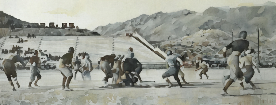 Early 1900s UTEP Football Game Art by Row One Brand Wall Art