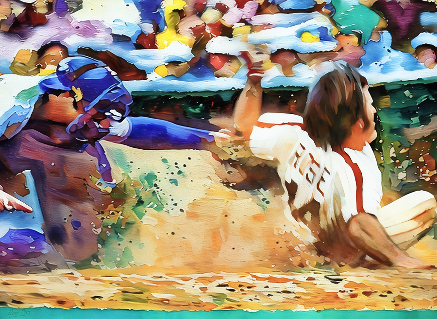 Pete Rose Slide by Row One Brand Wall Art