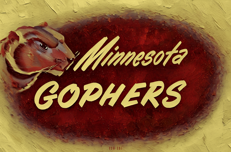 Vintage Minnesota Gopher Art from 1950 by Row One Brand Wall Art