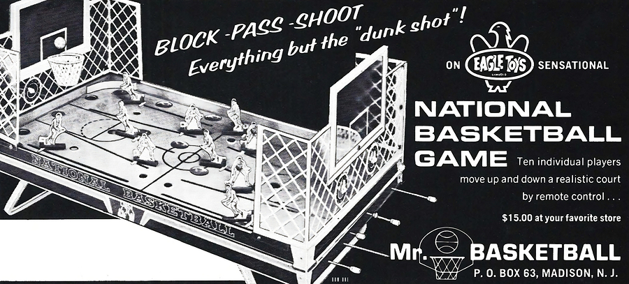 1960s National Basketball Game Ad by Row One Brand Wall Art