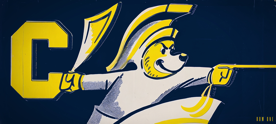 1953 Cal Bear Cartoon Art by Row One Brand Wall Art