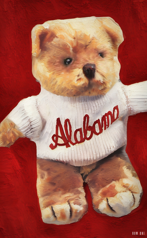 1980s Alabama Bear Art by Row One Brand Wall Art