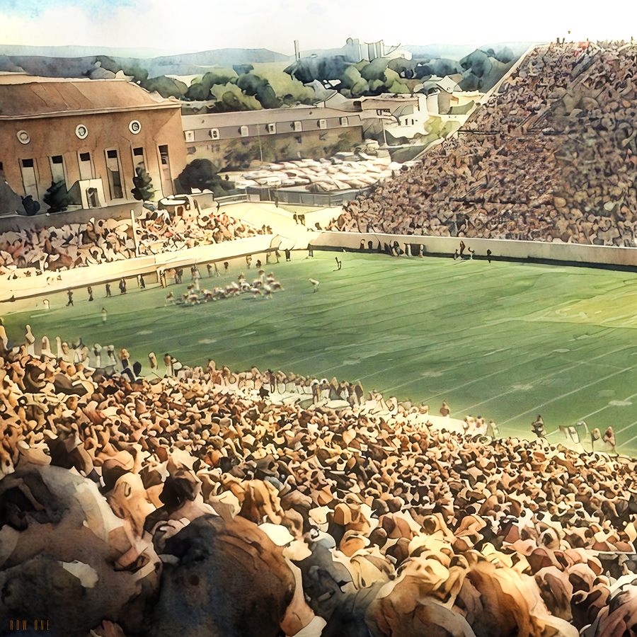 1970s Lewis Field OSU Football Crowd Art by Row One Brand Wall Art