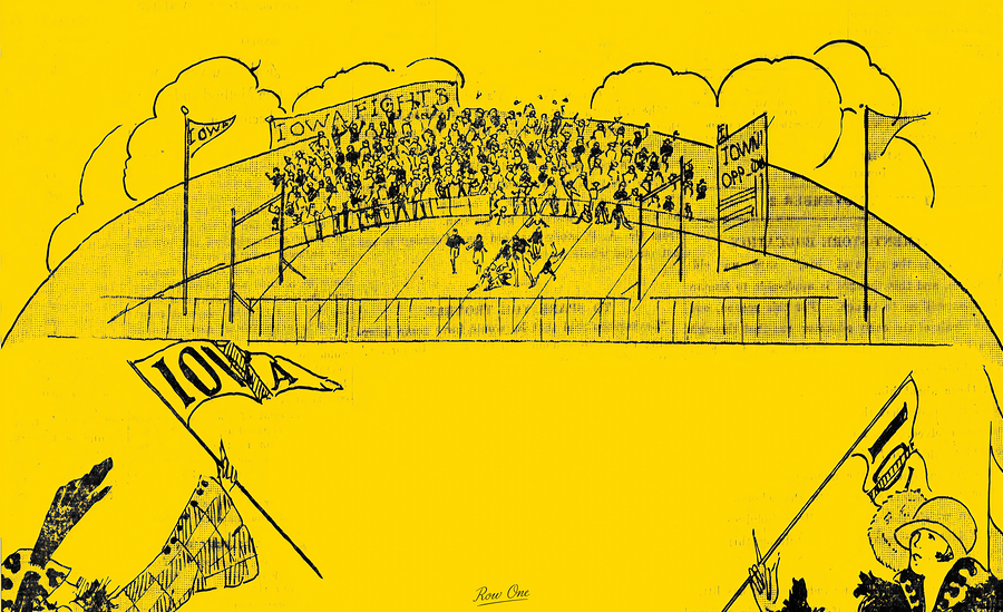 1920s Iowa Hawkeyes Football Art by Row One Brand Wall Art