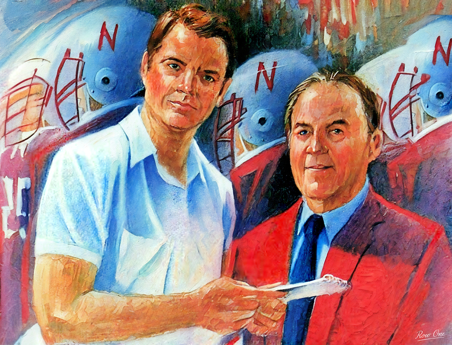 1980s Tom Osborne and Bob Devaney Art by Row One Brand Wall Art