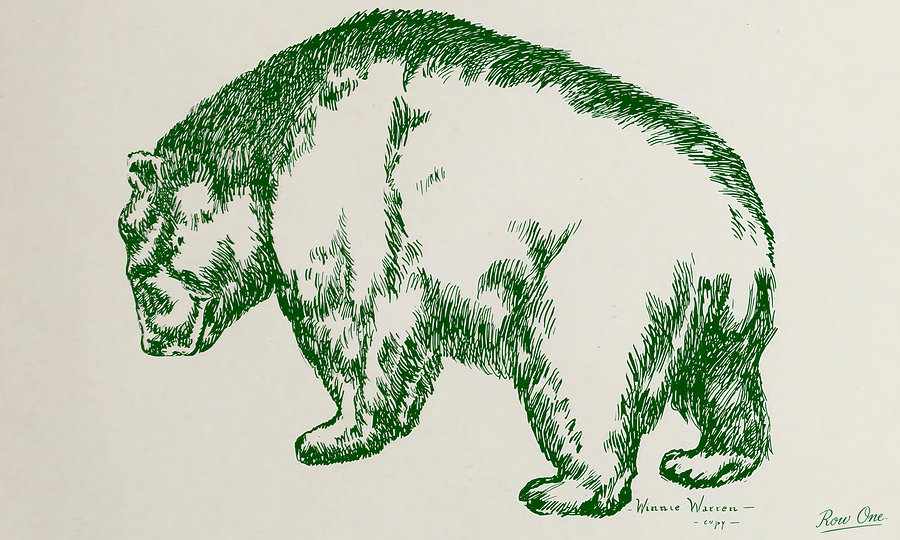 Winnie Warren Baylor Bear Art from Early 1900s by Row One Brand Wall Art