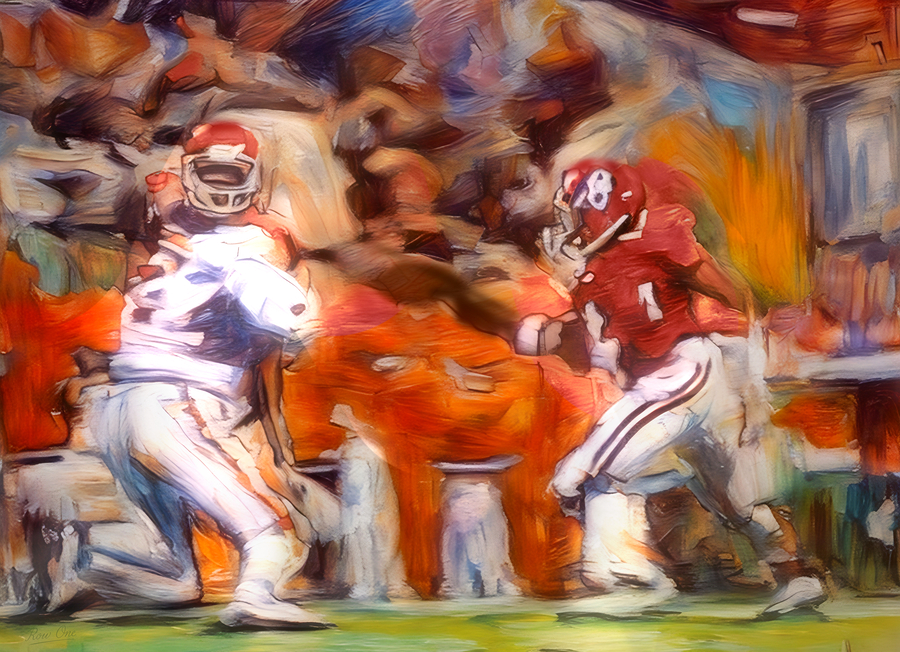 1984 Oklahoma Wishbone Pitch by Row One Brand Wall Art