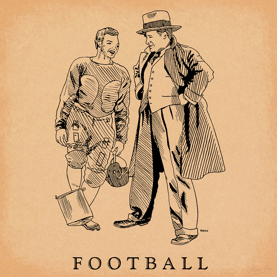 1925 Football Player Art by Row One Brand Wall Art