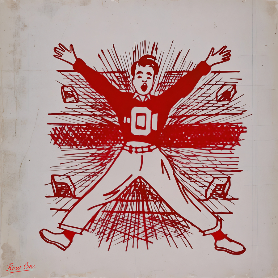 Vintage Fifties Ohio State Cheerleader Art by Row One Brand Wall Art