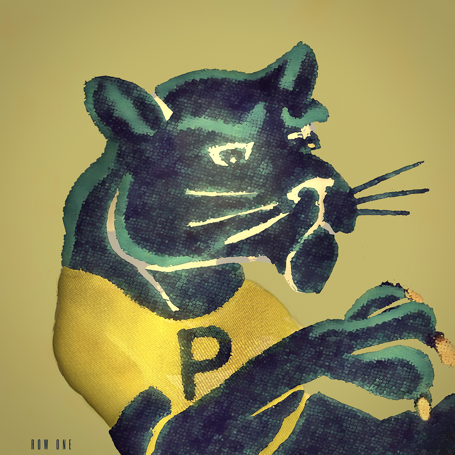 1958 Pitt Panther Cartoon Art by Row One Brand Wall Art