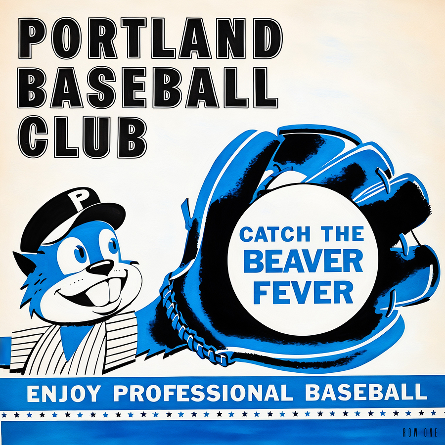 Vintage Portland Baseball Club Art by Row One Brand Wall Art
