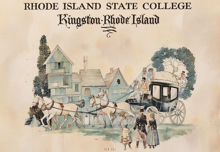 1920s Rhode Island State College Art by Row One Brand Wall Art