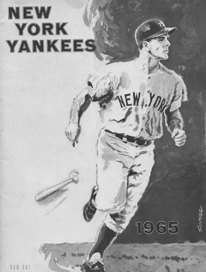 1965 new york yankees cover art remix by Row One Brand Wall Art