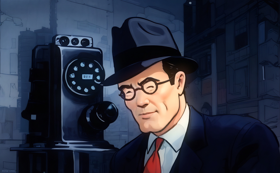 Important Call: Clark Kent Cartoon Art by Row One Brand Wall Art