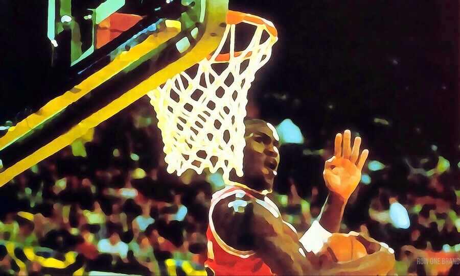 Michael Jordan Art_Dunk Contest Poster by Row One Brand Wall Art