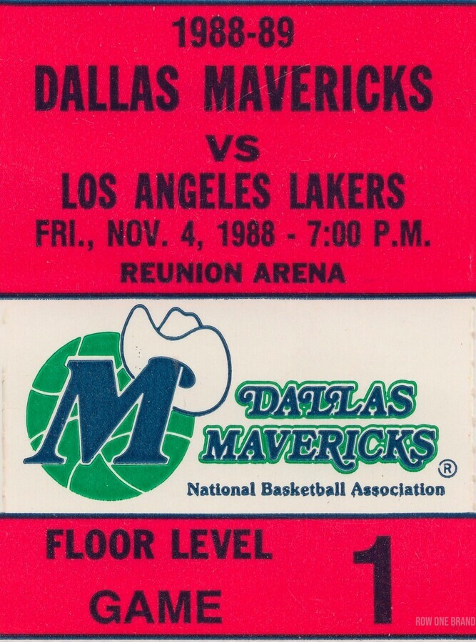 Dallas Mavericks Basketball Ticket Stub Wall Art Print_Sports Ticket ...