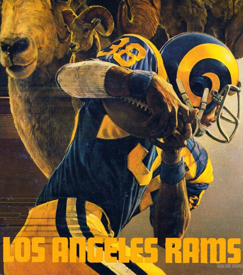 Rams Football Poster (1980) by Row One Brand Wall Art